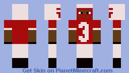 Number 3 Footballer Minecraft Skin