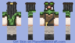 Forest Engineer Girl Black Minecraft Skin