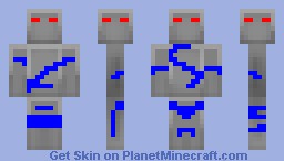 The Blue Four Faced Robot Minecraft Skin