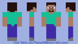 Solid color Steve Minecraft Skin