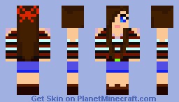 Girl in Jorts (Jean Shorts) Minecraft Skin