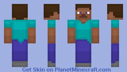 Glossy Steve Minecraft Skin