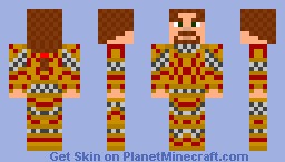 Red and Gold Knight Minecraft Skin