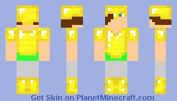 Boy in gold armor Minecraft Skin