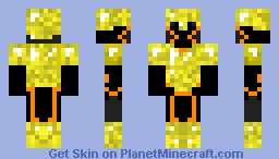 Gold volcano warrior Minecraft Skin