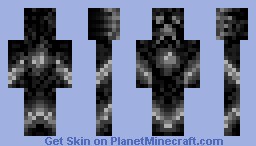 black and white creeper Minecraft Skin