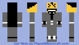 Grey Suit+XD Face Minecraft Skin