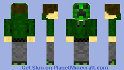 Guy with Creeper Mask [Better in 3D] Minecraft Skin