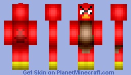 HD - Red Angry Bird Minecraft Skin