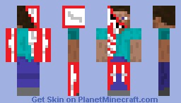 half skeleton Minecraft Skin