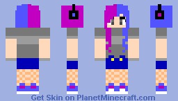 Blue And Pink Hair Girl Minecraft Skin