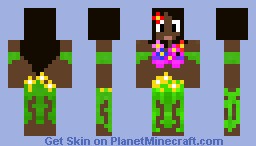 Dancer girl from Hawaii (better hair in preview) Minecraft Skin