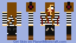Herobrine Infected girl Minecraft Skin