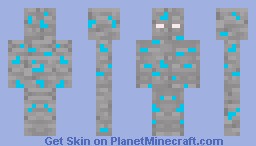 Minnionblock: Diamond ore Minecraft Skin