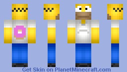 Homer Simpson! (Dohnut on back) Minecraft Skin