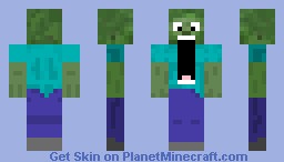 Scared Zombie Minecraft Skin