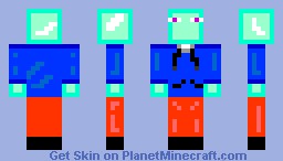 Ice Enderman Minecraft Skin