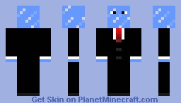 Ice Man In Suit Minecraft Skin