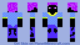 Infected Enderman Steve Minecraft Skin