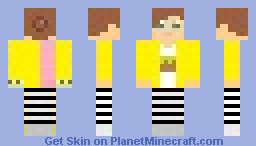 Yellow jacket girl Minecraft Skin