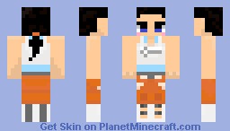 Chell from Portal 1 - Edited Minecraft Skin