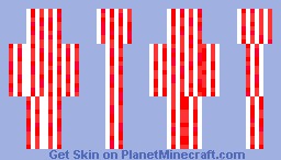 I was bored. Red and White Stripes Minecraft Skin