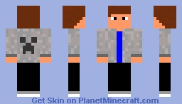Teenager with jacked Minecraft Skin