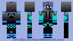 Neon Blue Minecraft Skin