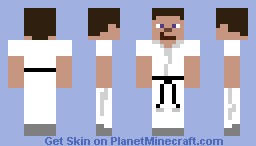 Steve the Black Belt Minecraft Skin