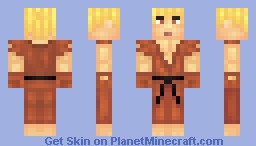 Street Fighter - Ken Masters (3d Hair) Minecraft Skin