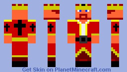 Minecraft King with 3D Crown! Minecraft Skin