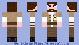 Explorer/Archeologist | with Beard and Arm Hair | 1 of 4 | Minecraft Skin