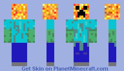 Lava Creeper Zombie Minecraft Skin