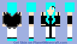Girl with Light Blue Hair Minecraft Skin