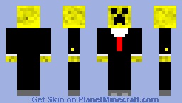 Light creeper in a suit Minecraft Skin