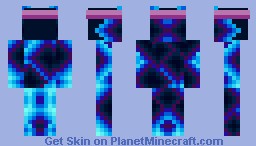 Blue (Lightning) Fire! Minecraft Skin