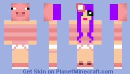 Lila Pig Girl Minecraft Skin