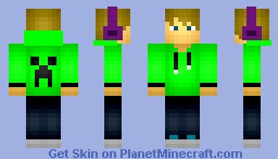 Creeper hoodie Minecraft Skin