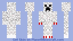 White Creeper Minecraft Skin