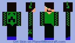 Green Creeper Boy Minecraft Skin