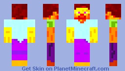 Multi-color Steve Minecraft Skin