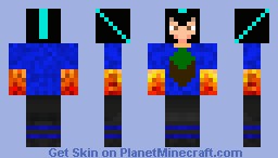 Burning Minecrafter Minecraft Skin