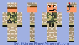 BattleField 3 Commander Minecraft Skin