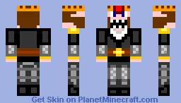 Mad King in black Minecraft Skin
