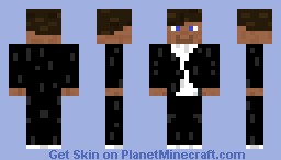 Man in Black Suit (Ripped Front) Minecraft Skin
