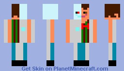 Half man Half robot Minecraft Skin
