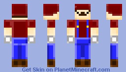 Cubic Mario Minecraft Skin