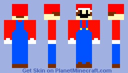 Mario Minecraft Skin