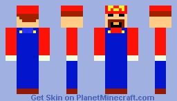Mario Minecraft Skin