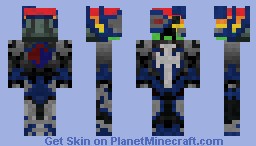 Cyborg Rainbow Creeper Minecraft Skin